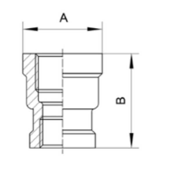 Mufa redukcyjna 1"x1/2" A4/316 | Kwasoodporna stal